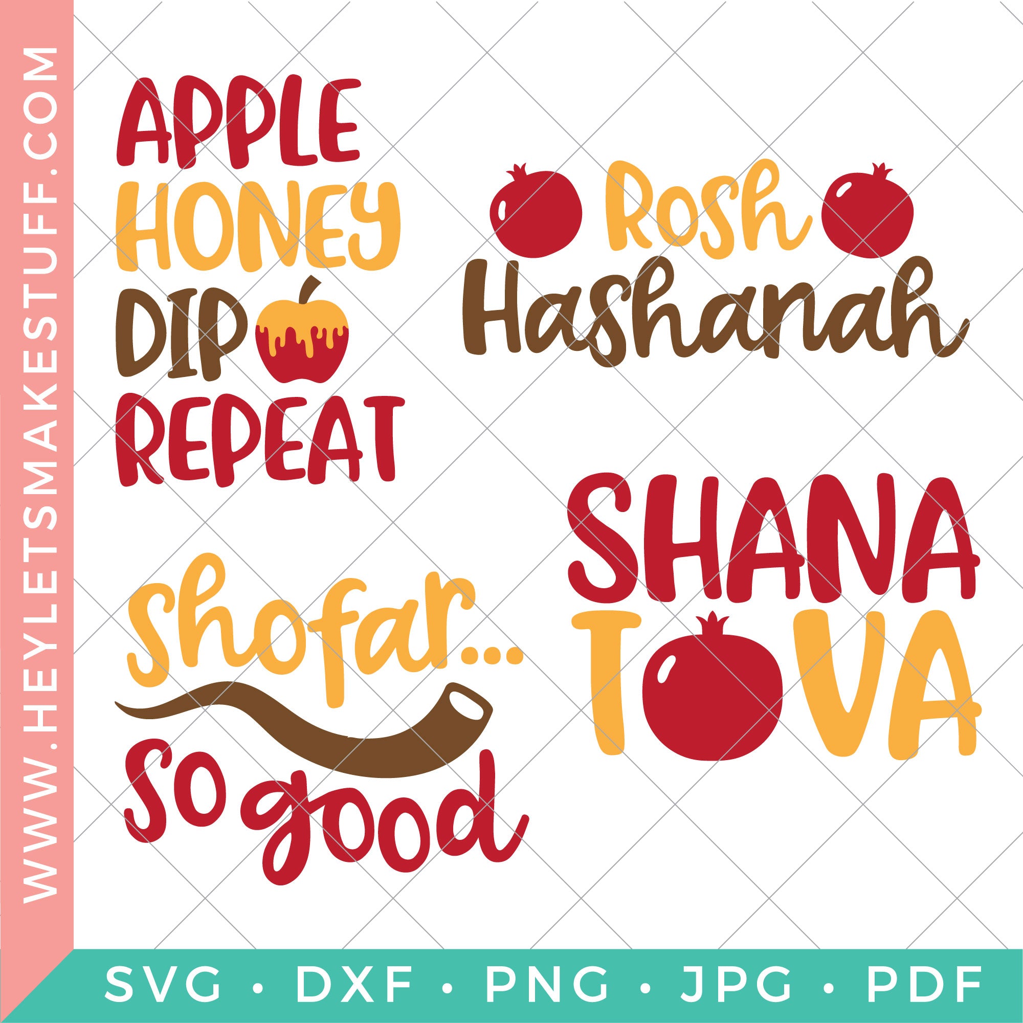 Rosh Hashanah SVG Bundle – Hey, Let's Make Stuff
