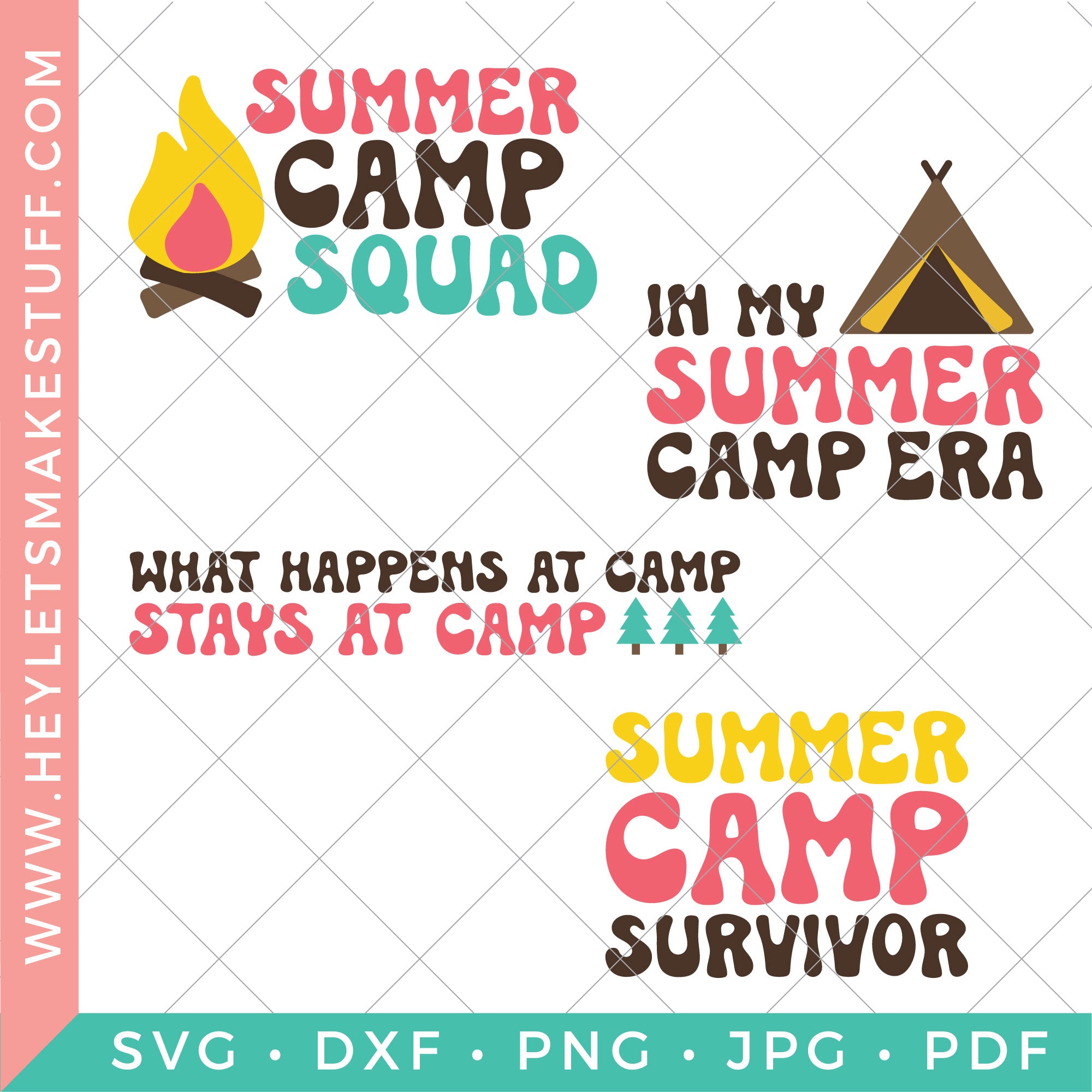 Summer Camp SVG Bundle – Hey, Let's Make Stuff