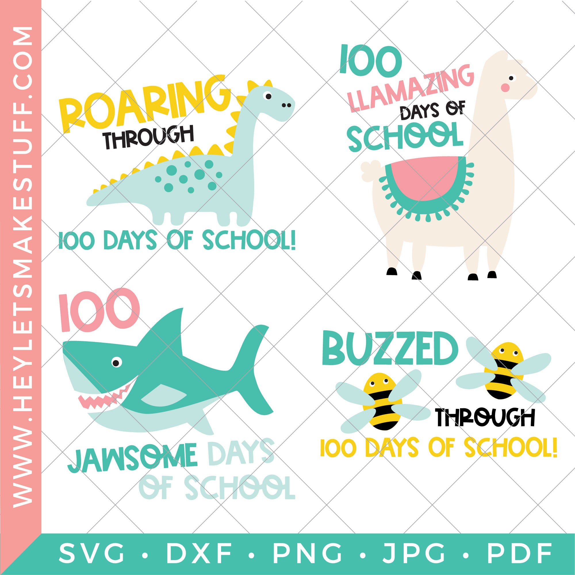 100 Days of School Animals Bundle – Hey, Let's Make Stuff