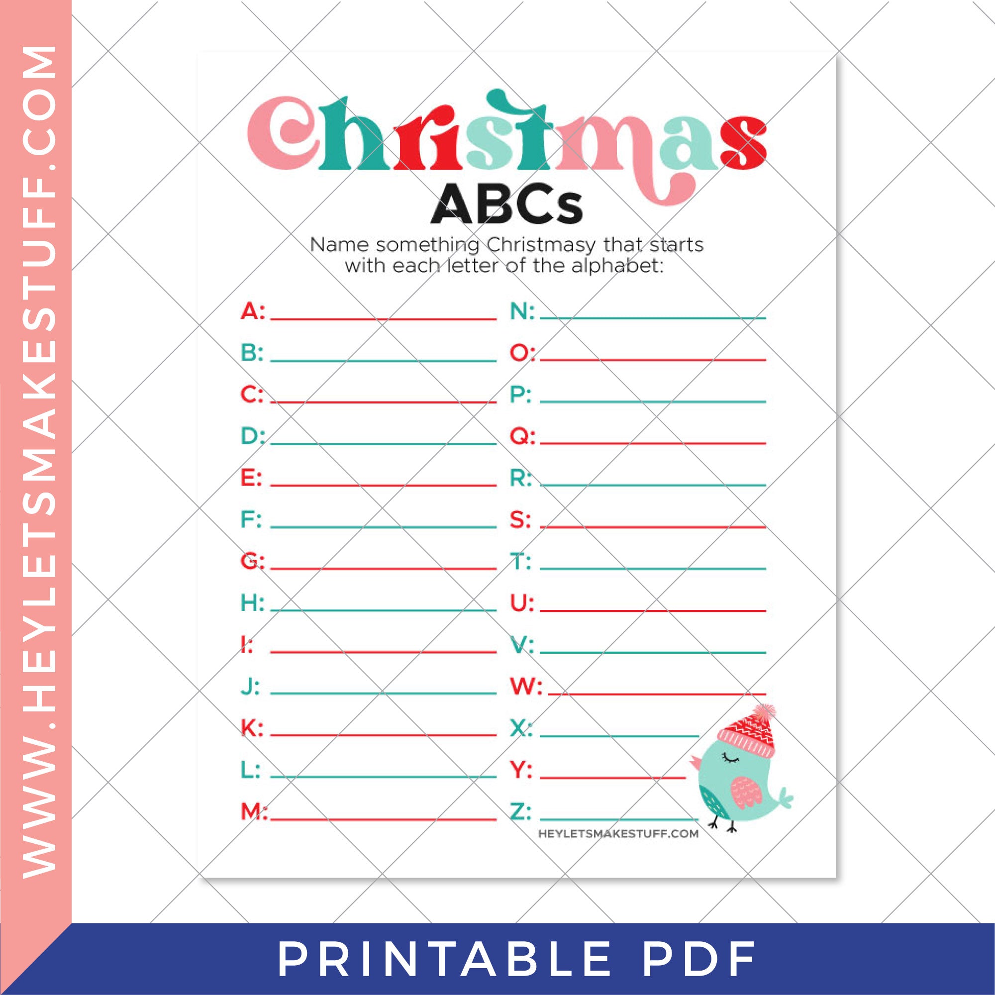 Printable Christmas ABC's - Club – Hey, Let's Make Stuff