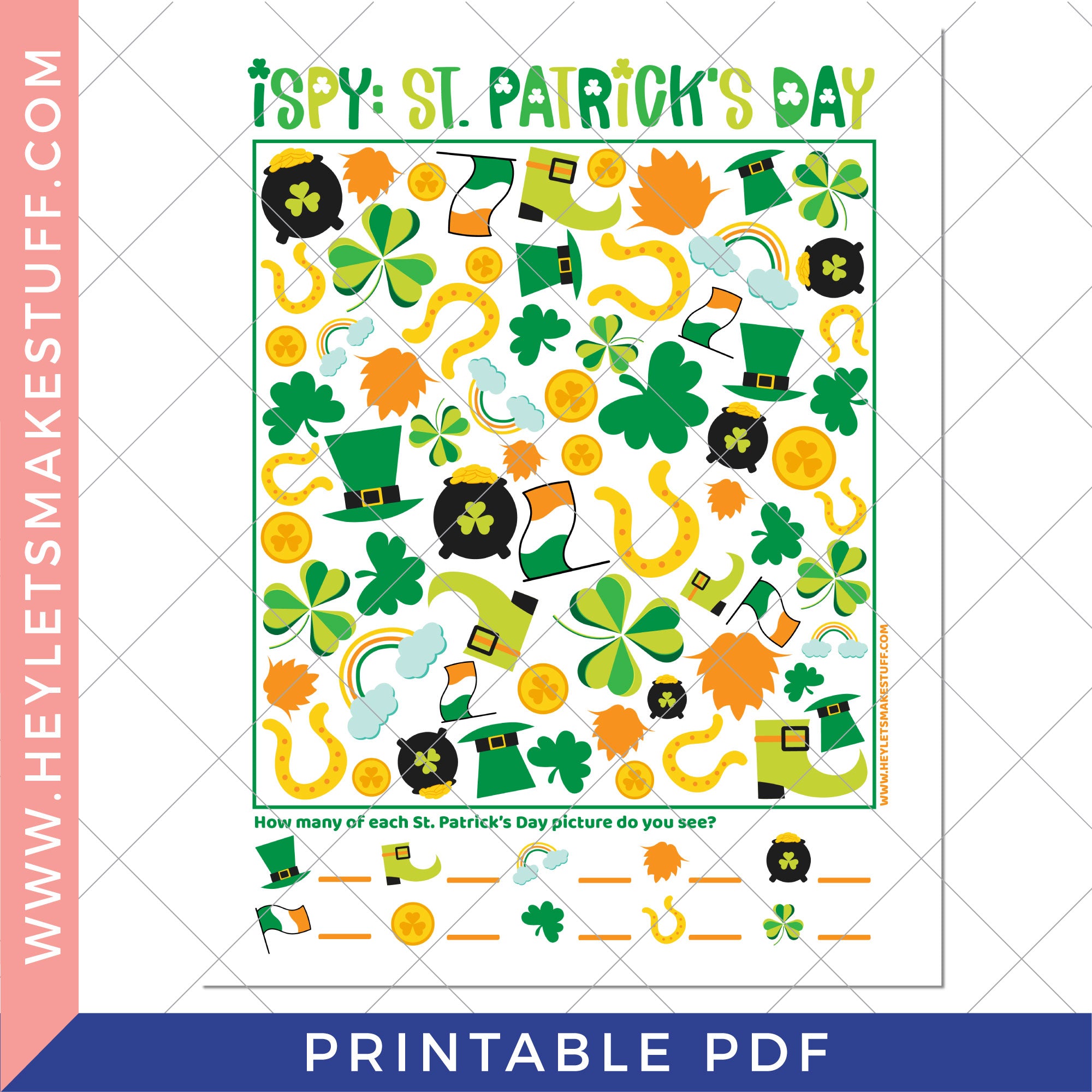 Printable St. Patrick's Day iSpy Game – Hey, Let's Make Stuff