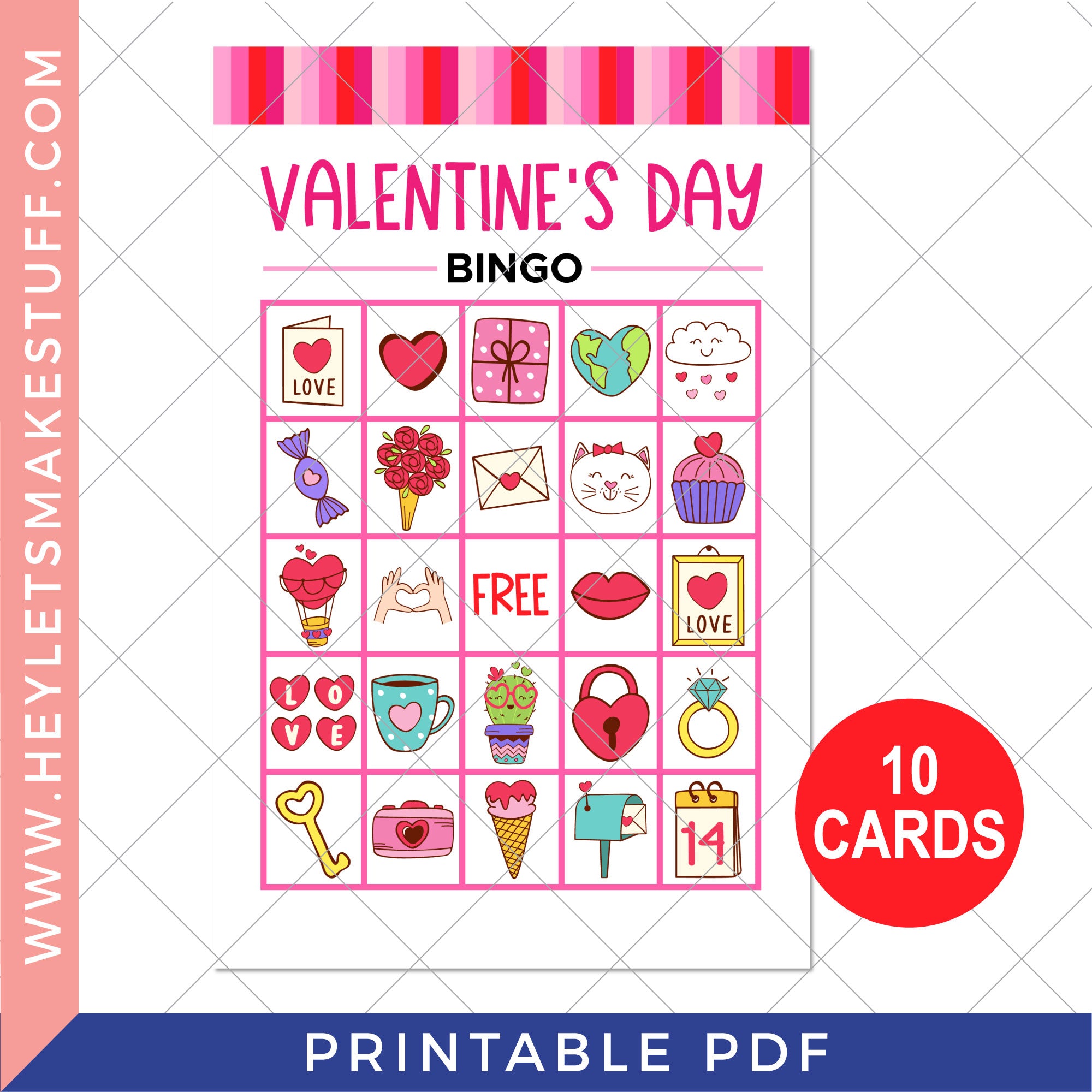 Printable Valentine's Day Bingo - Club – Hey, Let's Make Stuff