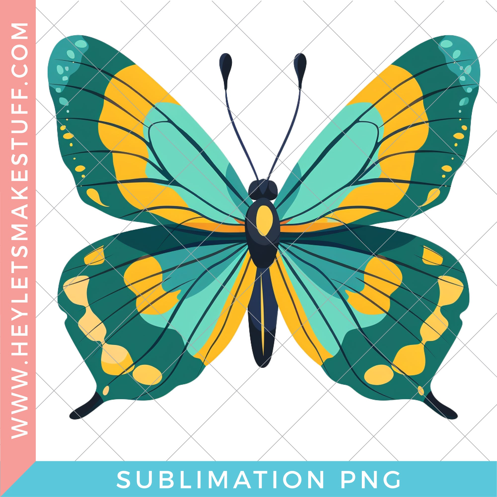 Butterfly 1 - Sublimation - Club – Hey, Let's Make Stuff