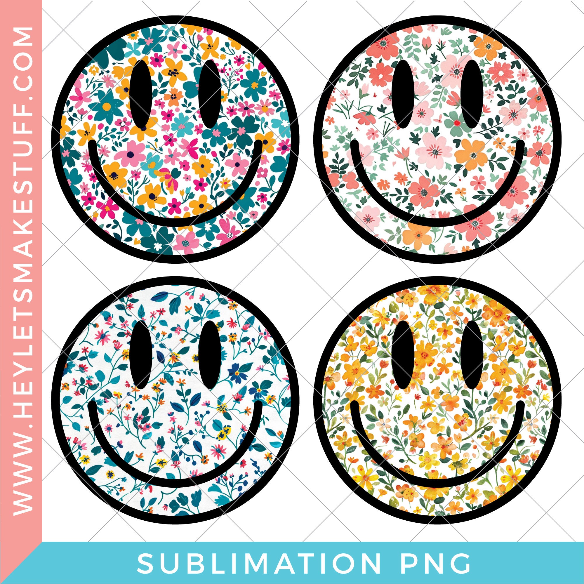 Happy Face Sublimation Bundle – Hey, Let's Make Stuff