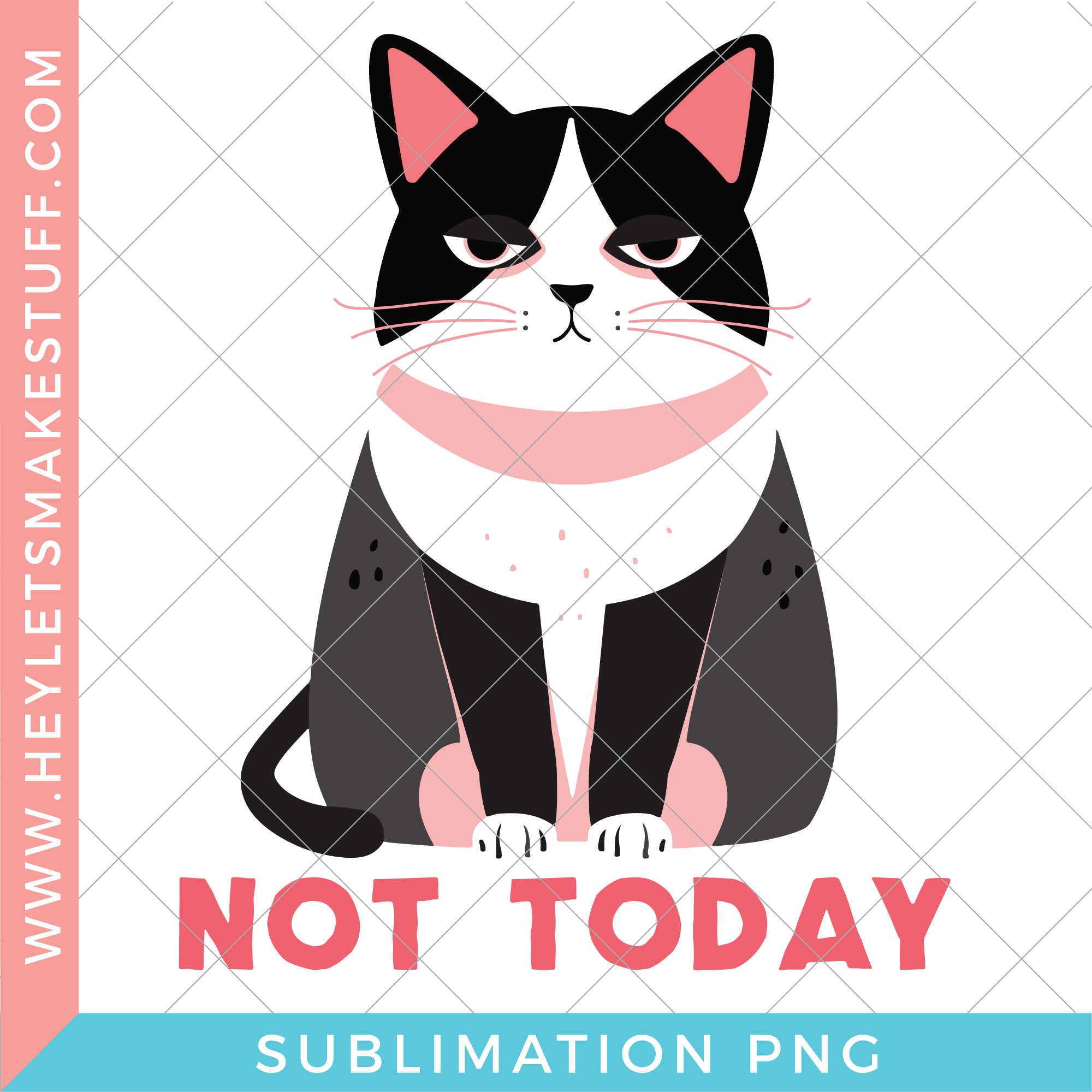 Sarcastic Not Today Cat - Sublimation – Hey, Let's Make Stuff