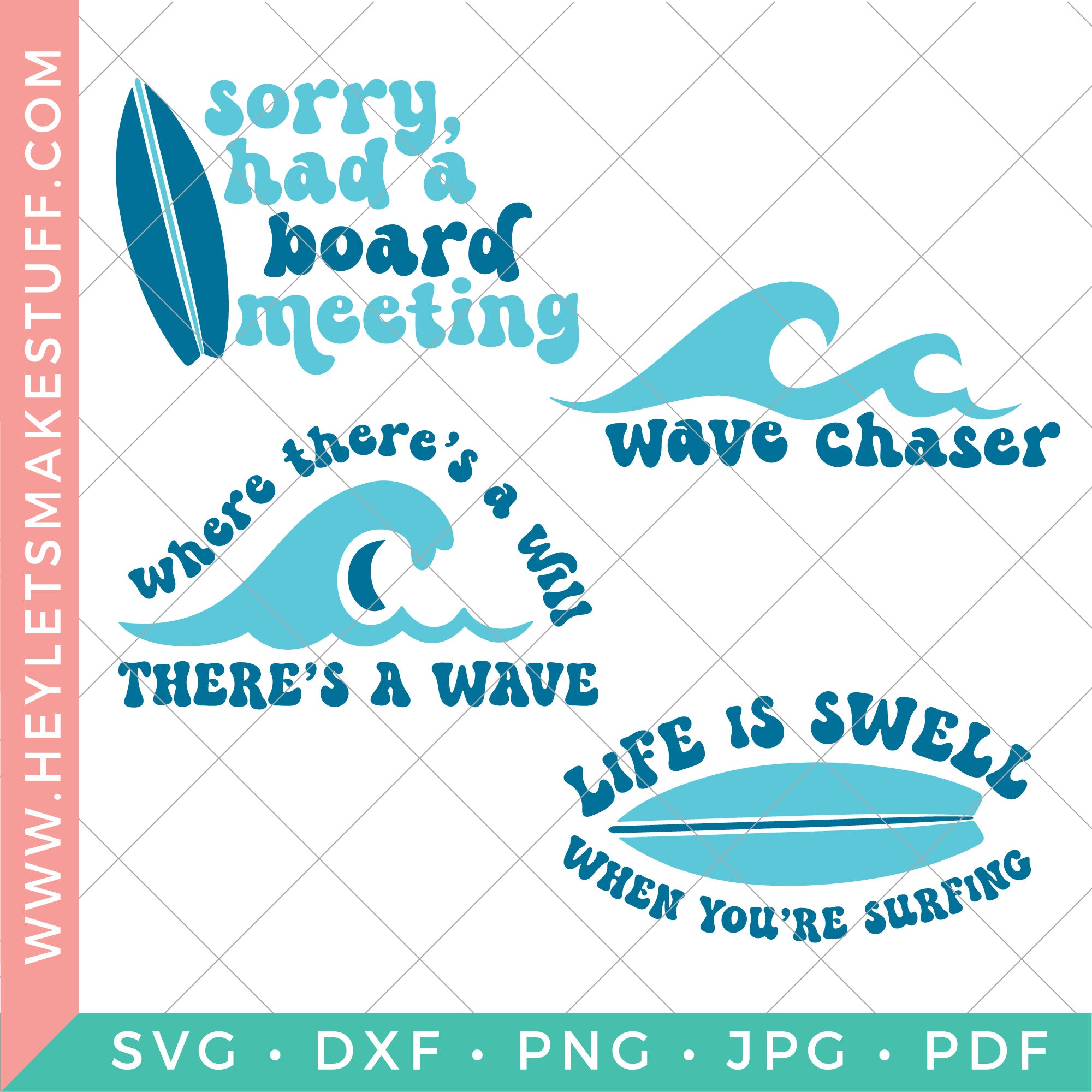 Surfing SVG Bundle – Hey, Let's Make Stuff