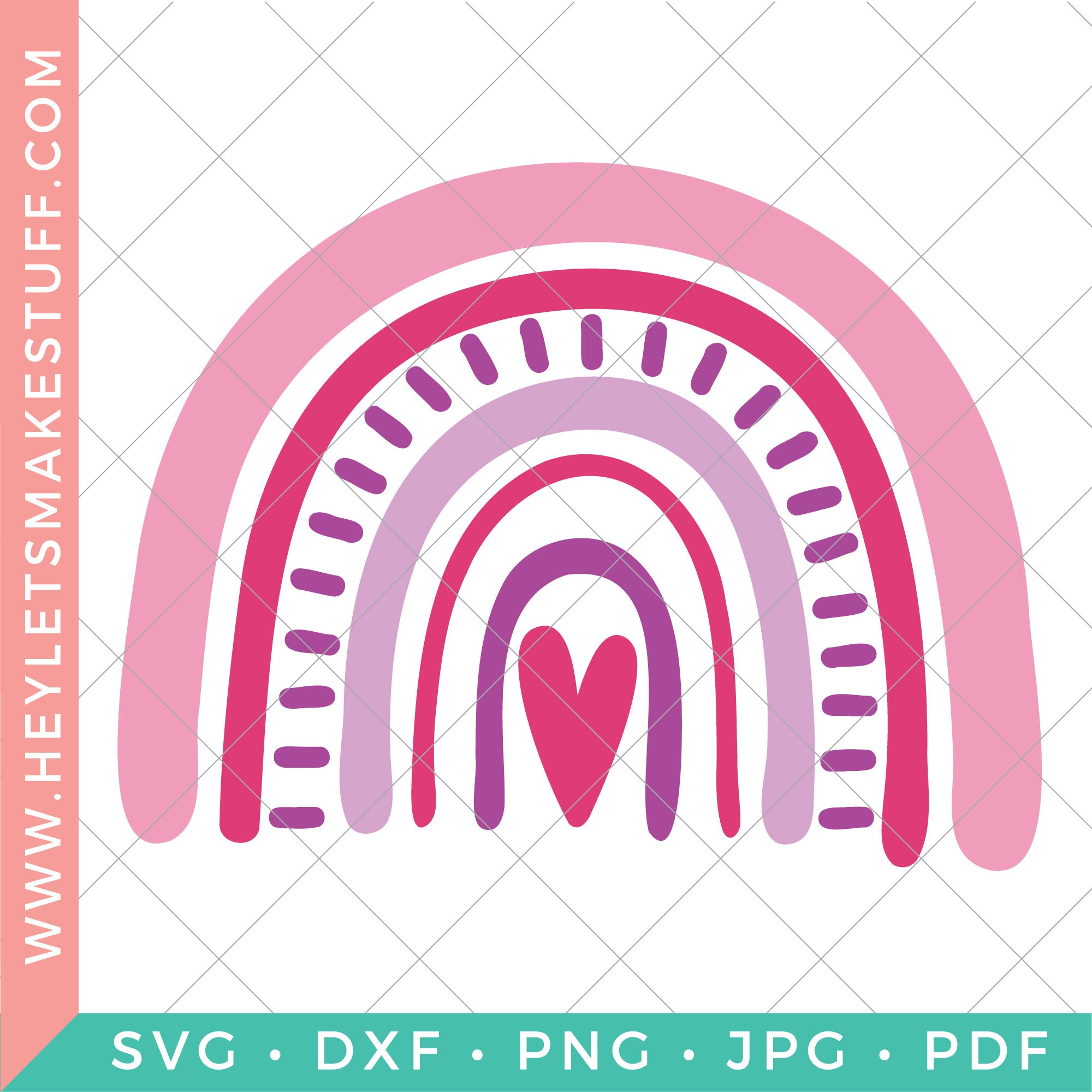 Boho Valentine's Day Rainbow 3 - Club – Hey, Let's Make Stuff