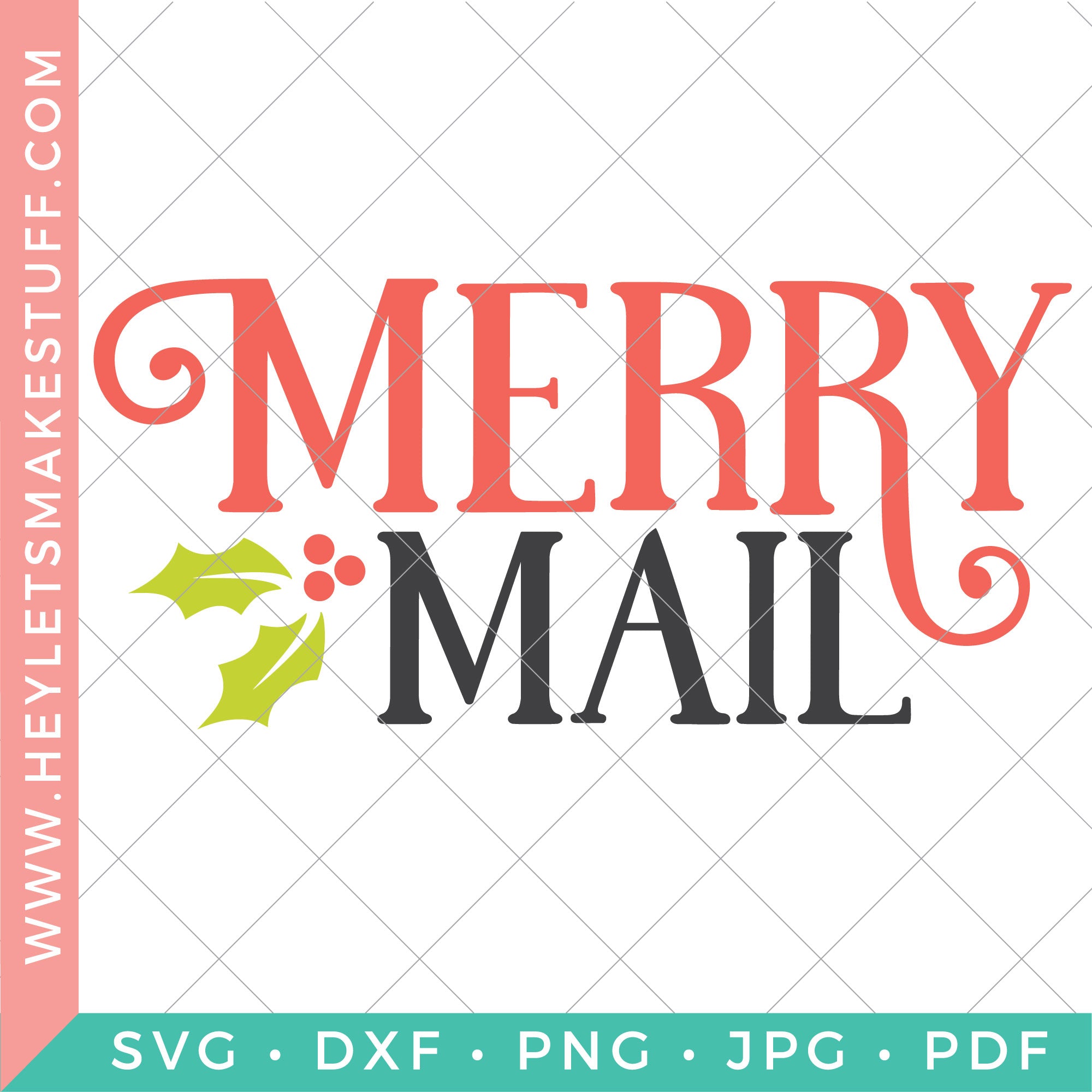 Merry Mail Christmas Card Display SVG – Hey, Let's Make Stuff