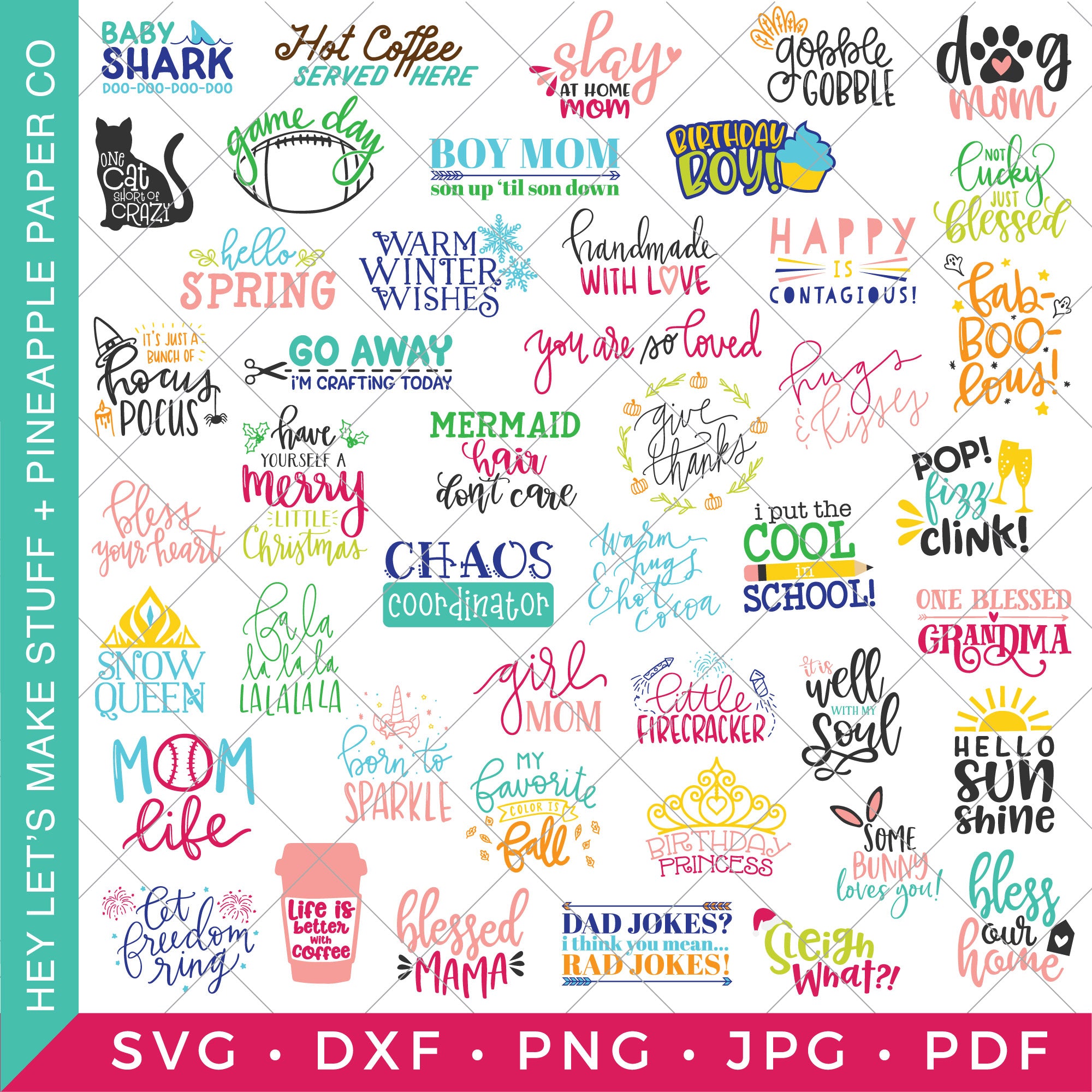 BIG Celebrate Everything Bundle - 50 SVG Files! – Hey, Let's Make Stuff