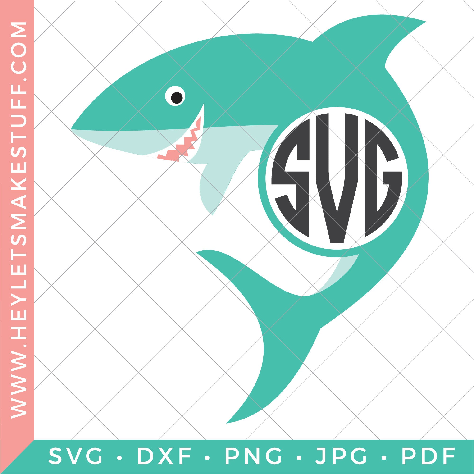 Shark Monogram SVG – Hey, Let's Make Stuff