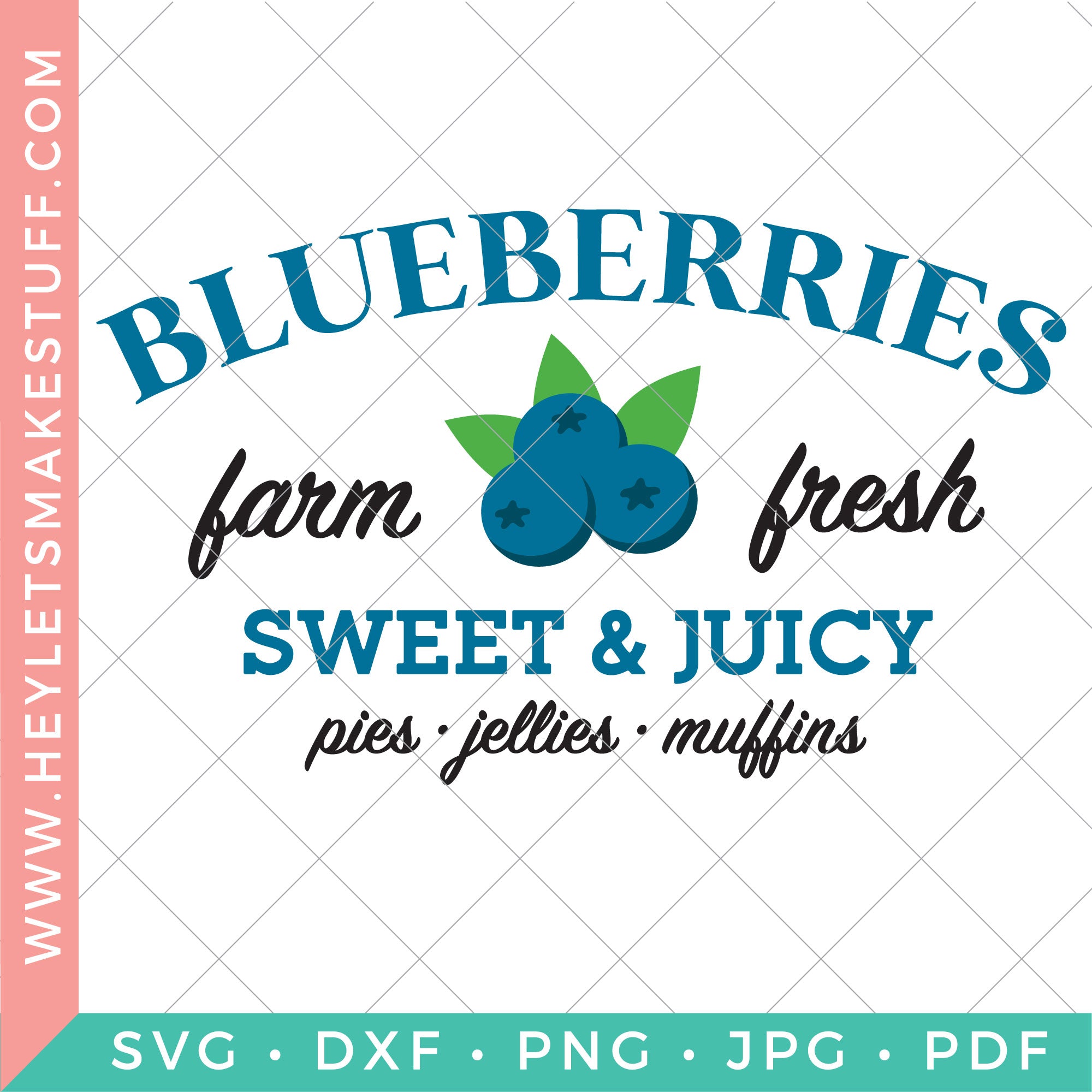 Fruit Blueberry Sign - Club – Hey, Let's Make Stuff