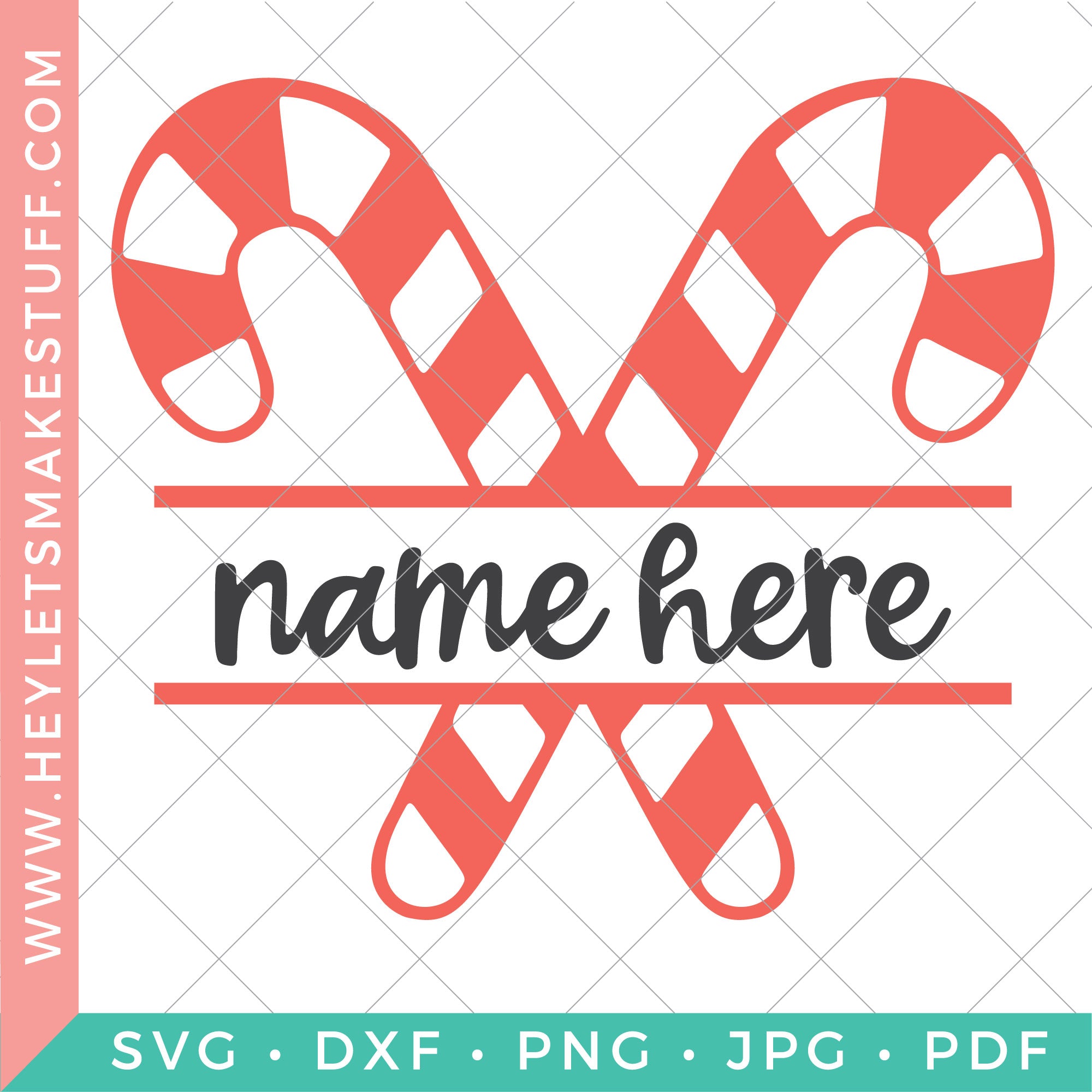 Candy Canes Monogram SVG – Hey, Let's Make Stuff