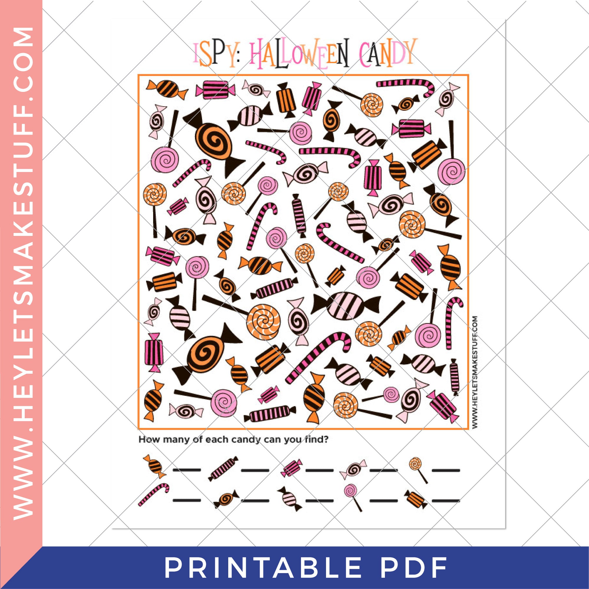 Printable Halloween Candy iSpy Game - Club – Hey, Let's Make Stuff