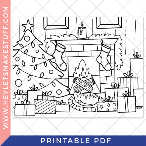 christmas coloring pages large