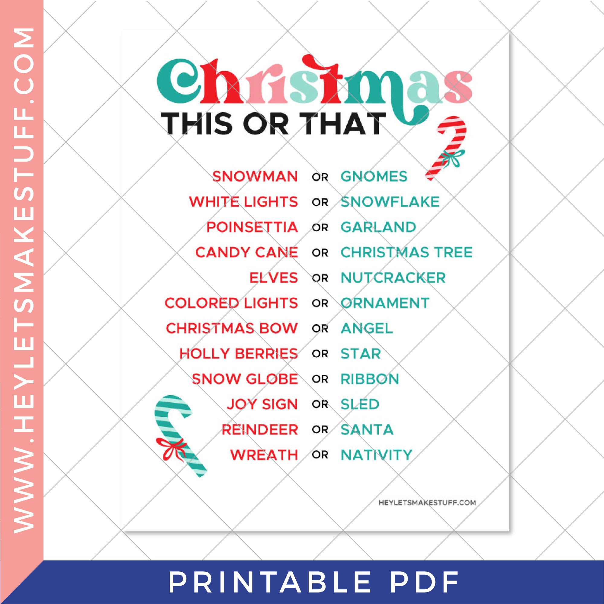 Printable Christmas This-or-That - Club – Hey, Let's Make Stuff