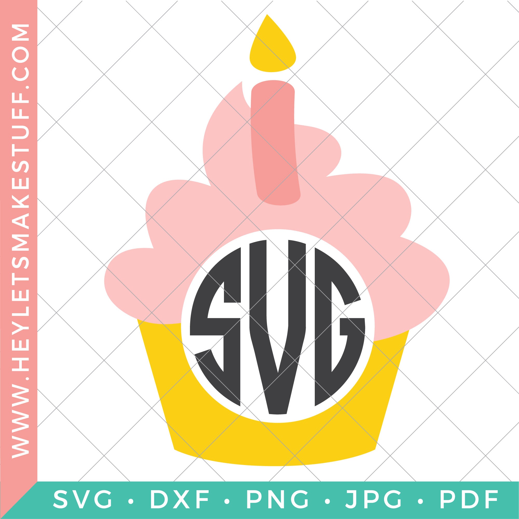 Cupcake Monogram SVG – Hey, Let's Make Stuff
