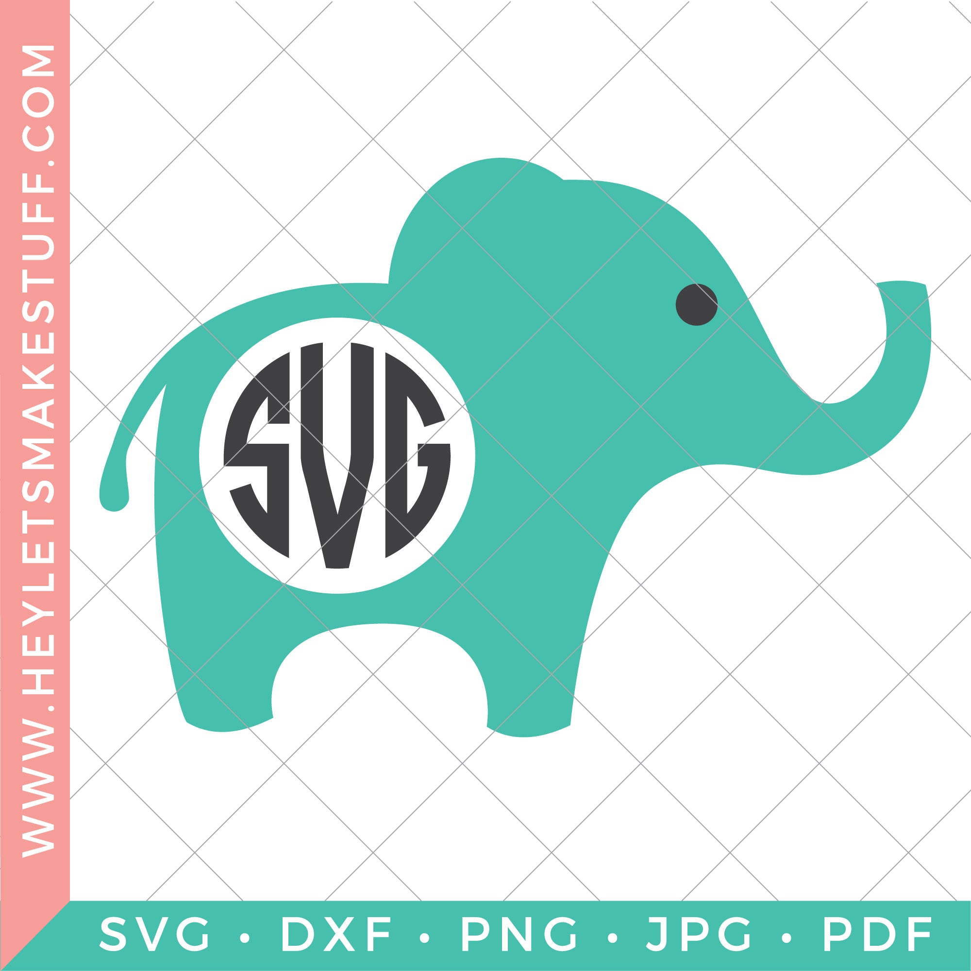 Elephant Monogram SVG – Hey, Let's Make Stuff