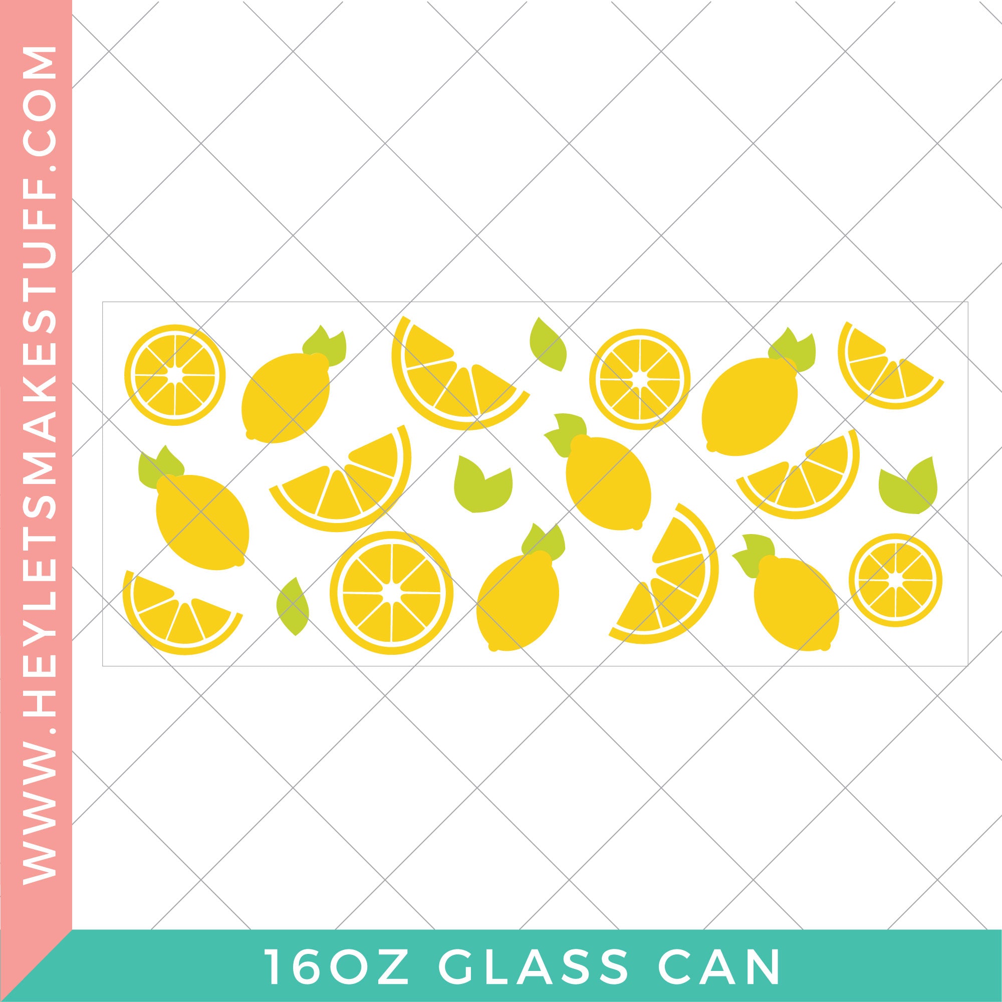 Lemons Glass Can Wrap SVG – Hey, Let's Make Stuff