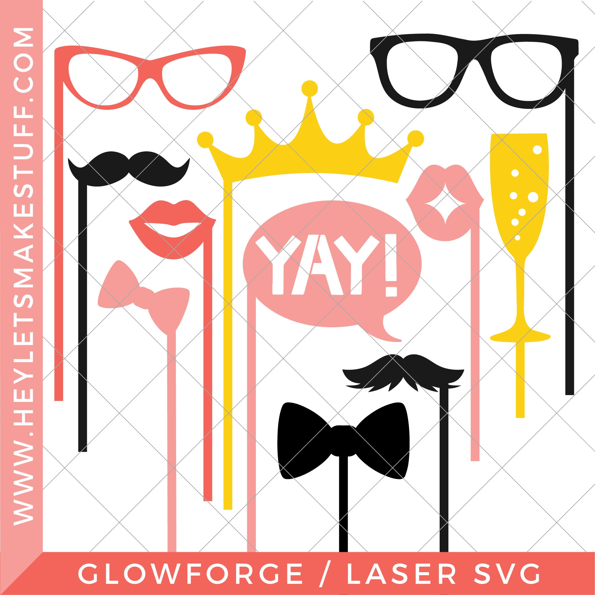 Laser Photo Booth Props - Club – Hey, Let's Make Stuff