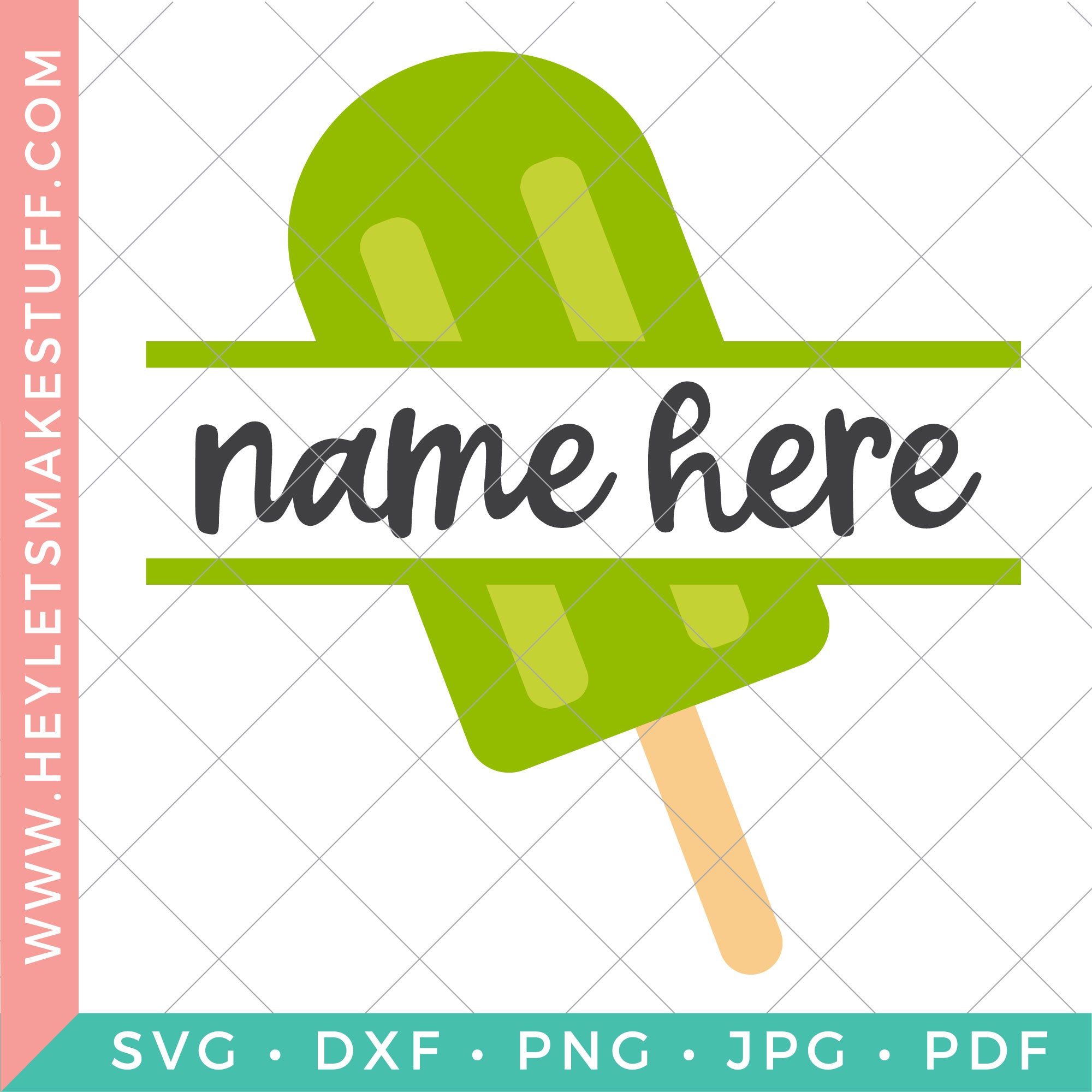 Popsicle Monogram SVG – Hey, Let's Make Stuff