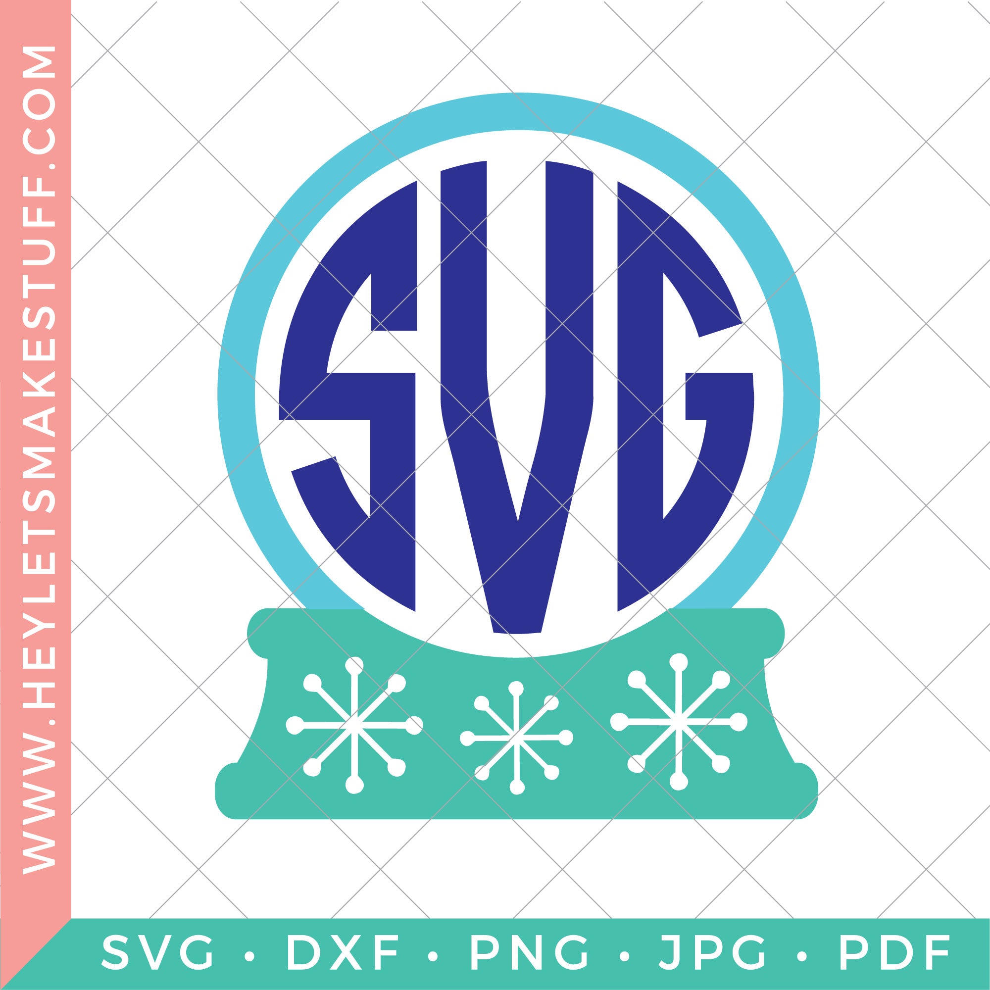 Snow Globe Monogram - Club – Hey, Let's Make Stuff