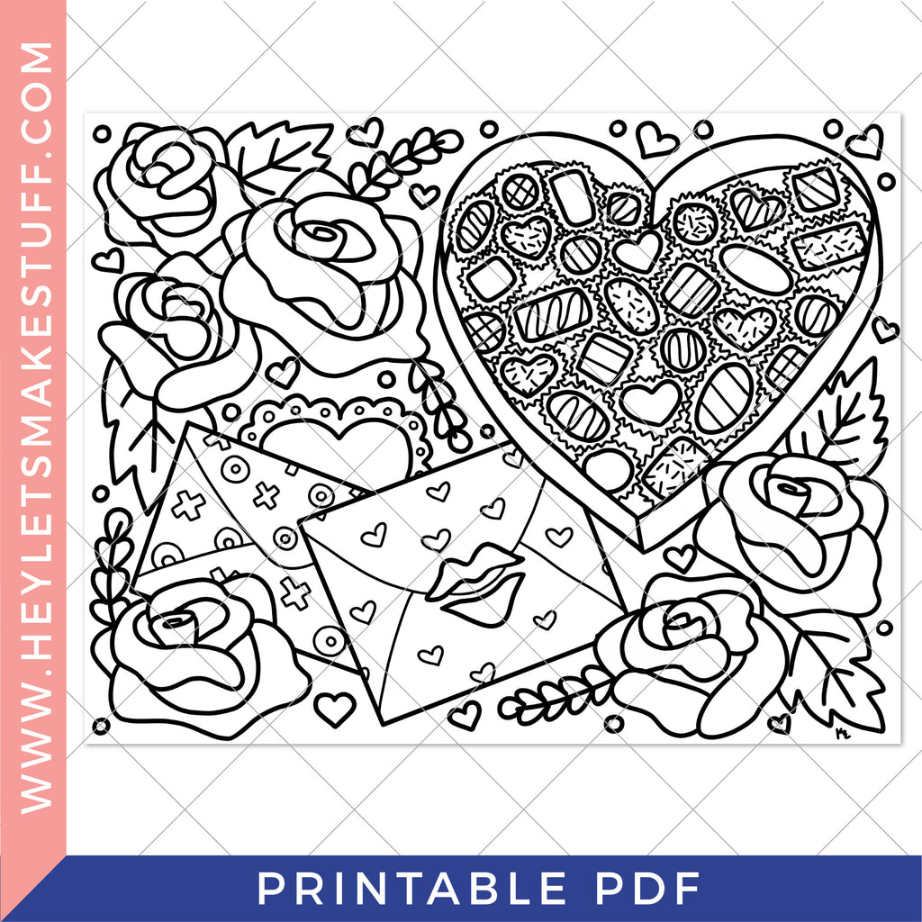 public domain valentines day printable coloring pages